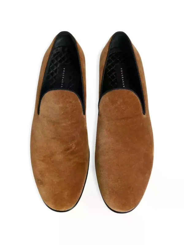 Dolce & Gabbana Velvet Slip-on Loafers