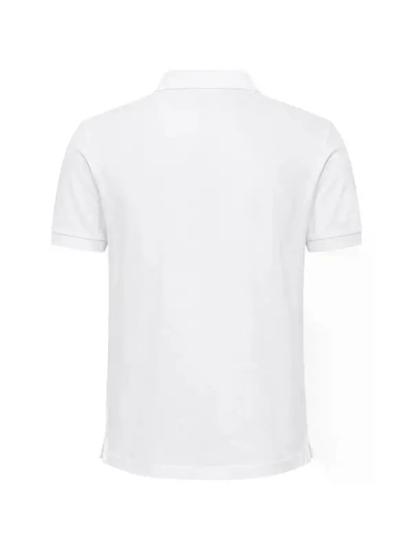 DIESEL® Smith Logo-patch Polo Shirt - White