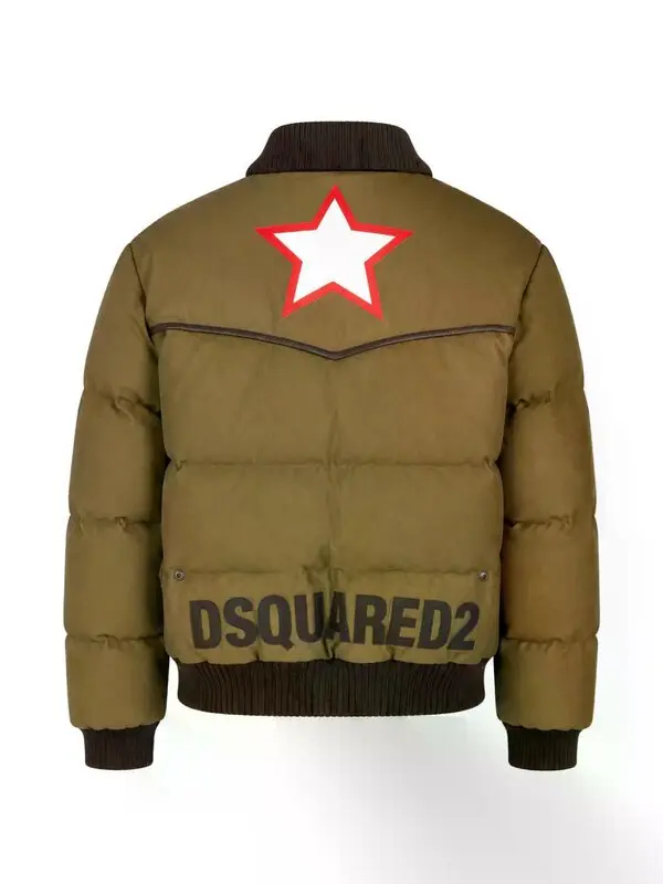 Dsquared2 Quilted Star Patch Bomber Jacket