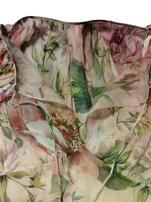 Dolce & Gabbana Floral Print Tiered Maxi Dress