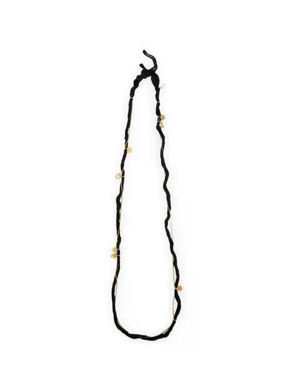 JIL SANDER Zodiac Pendant Silk-torchon Necklace - Gold