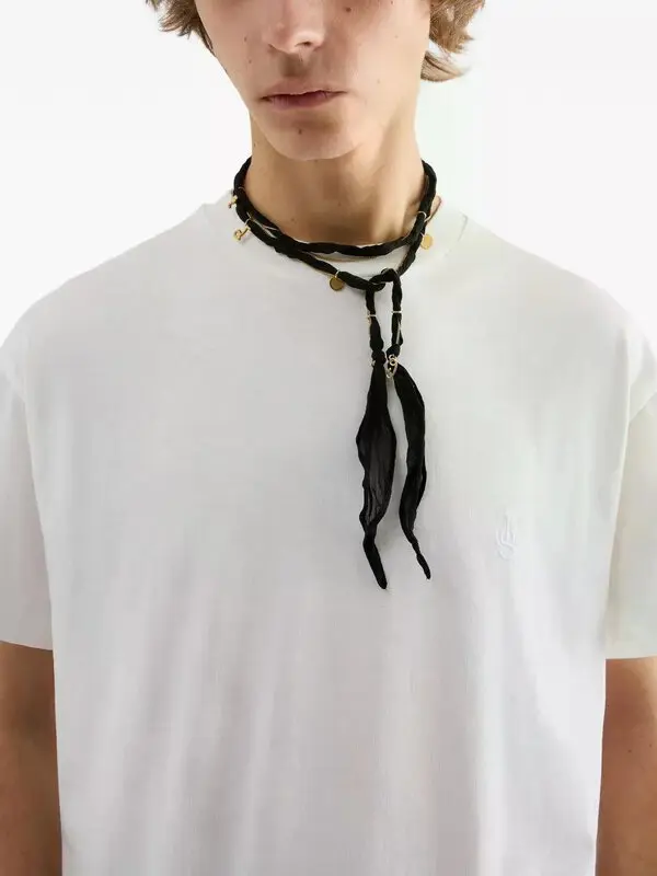 JIL SANDER Zodiac Pendant Silk-torchon Necklace