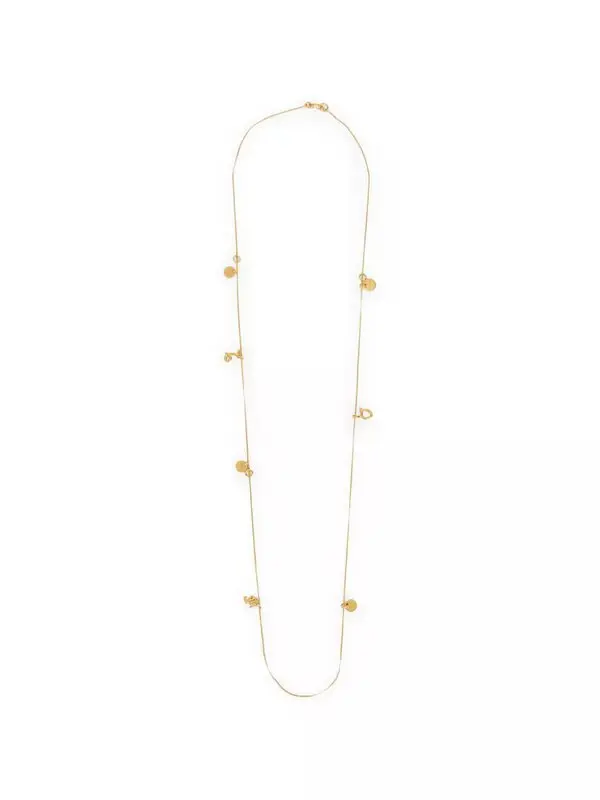 JIL SANDER Zodiac Pendant Silk-torchon Necklace