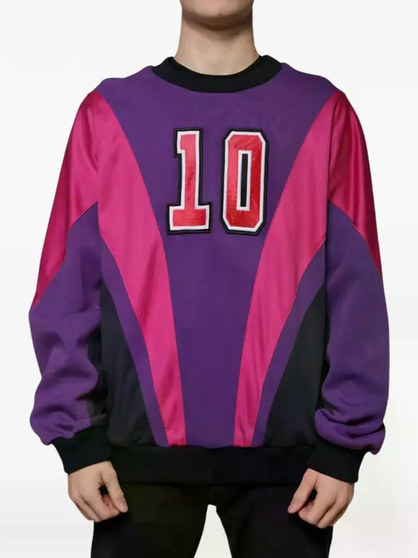 Dolce & Gabbana Colorblocked Patch Detail Crew Neck Sweater