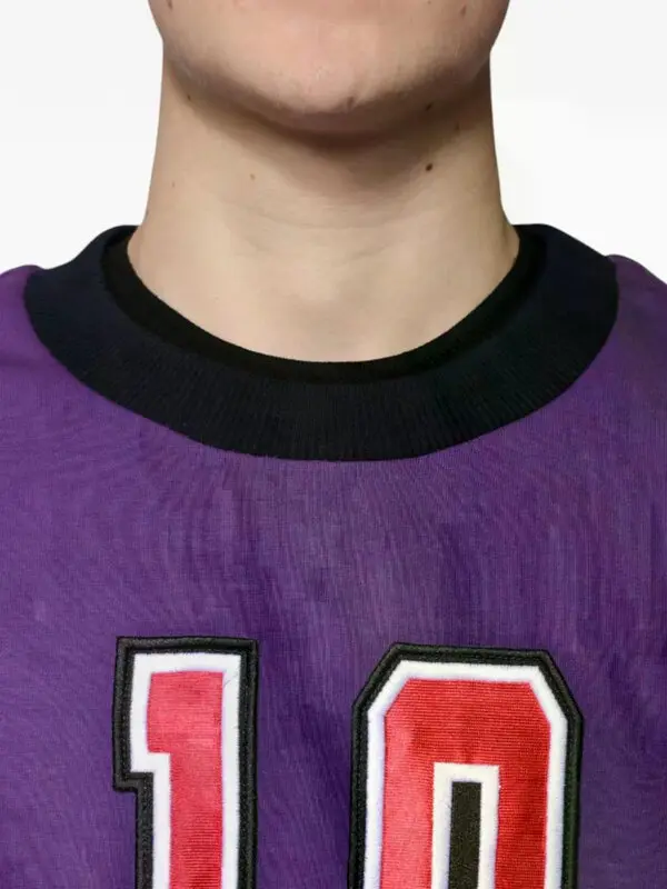 Dolce & Gabbana Colorblocked Patch Detail Crew Neck Sweater