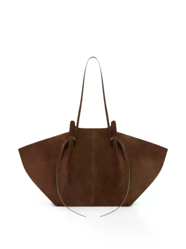 Yuzefi Mochi Pleated Shoulder Bag - Brown