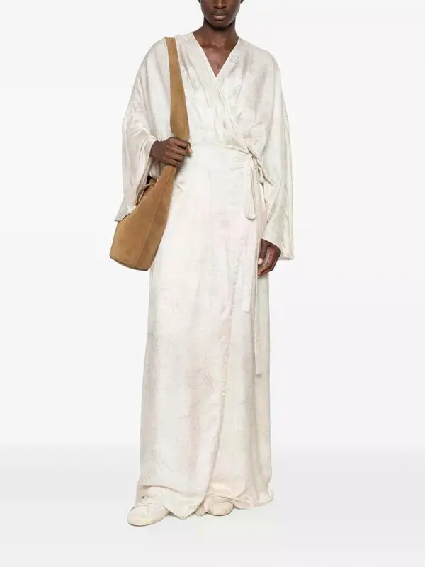 GOLDEN GOOSE Jacquard Wrap Maxi Dress