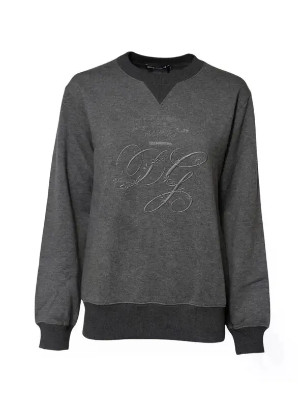 Dolce & Gabbana Embroidered Logo Crew Neck Sweater