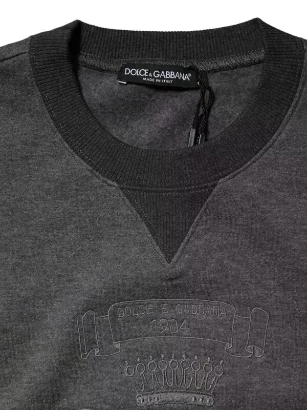 Dolce & Gabbana Embroidered Logo Crew Neck Sweater