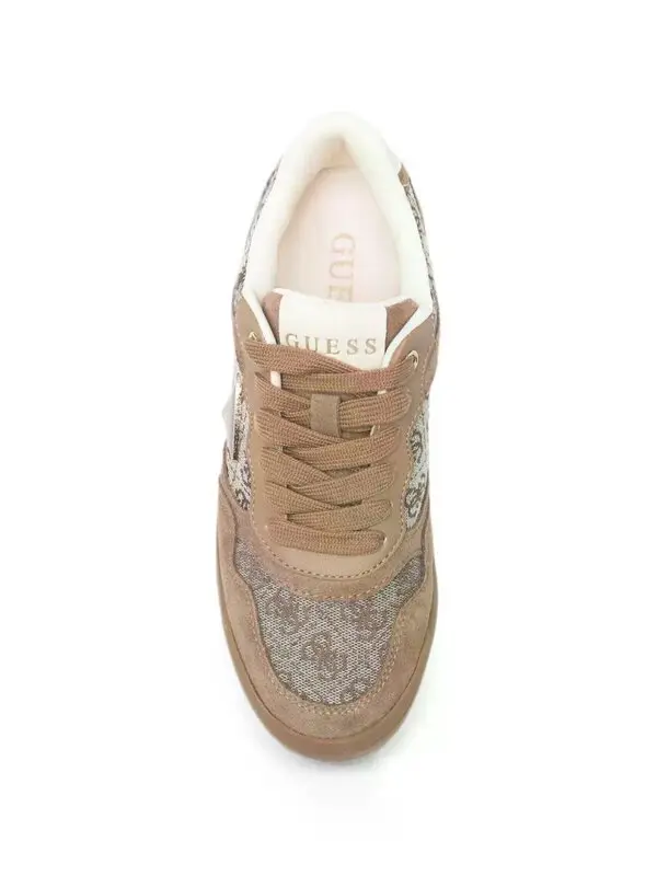 Guess Monogram Panel Lace-up Sneakers