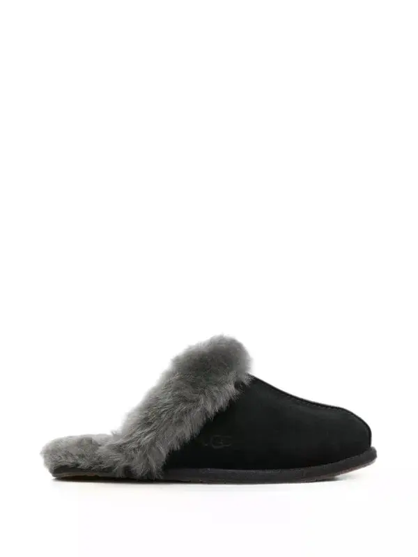 UGG Scuffette Ii Shearling Trim Leather Mules - Black