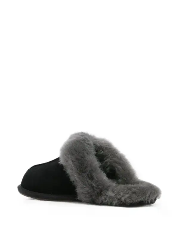 UGG Scuffette Ii Shearling Trim Leather Mules - Black