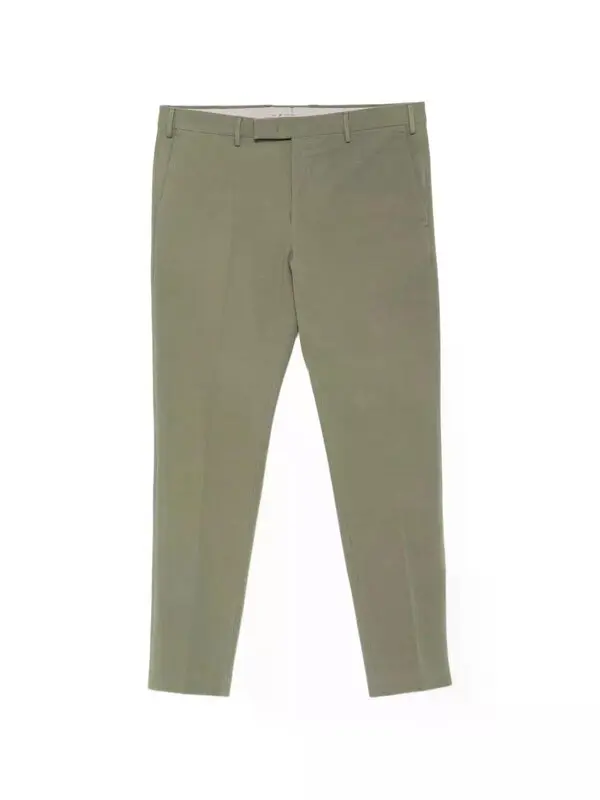 PT TORINO Tailored Trousers With Pressed Crease - Green