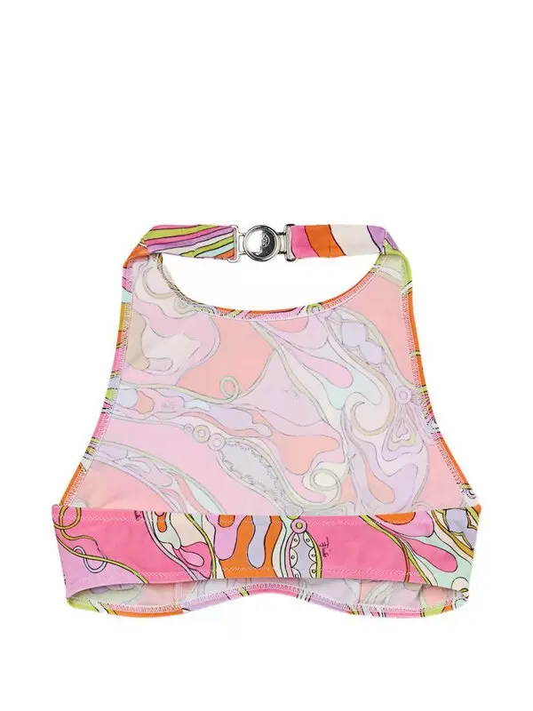 Emilio Pucci Orchidee Print Bandeau Bikini Top - Pink