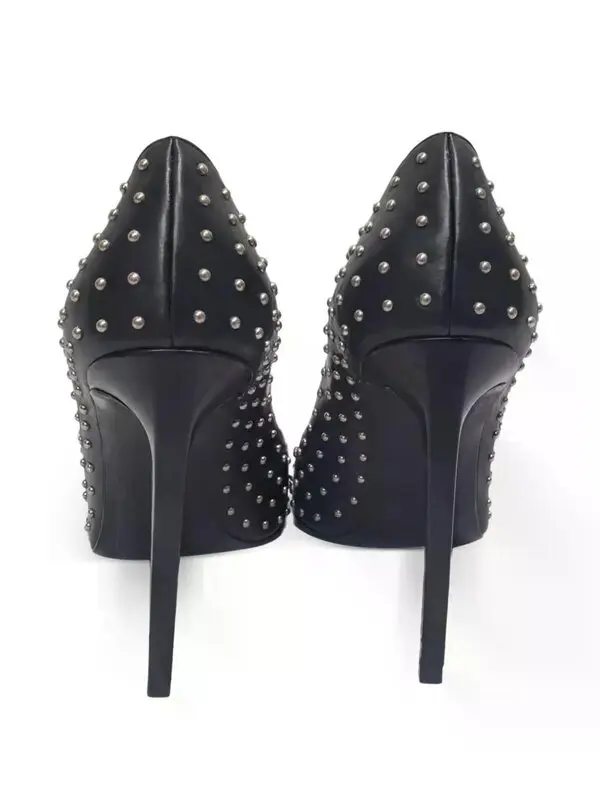 Saint Laurent Studded Pointed-toe Stiletto Pumps