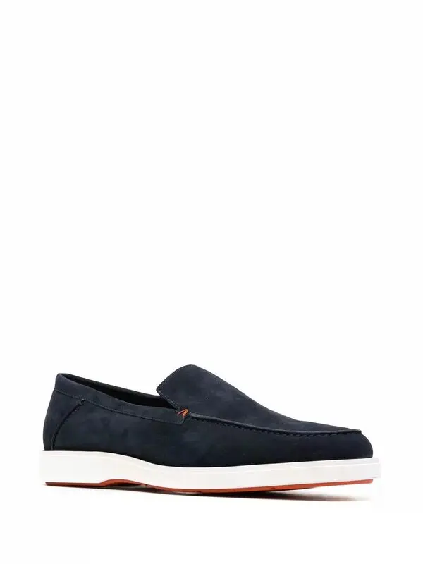 Santoni Slip-on Suede Loafers