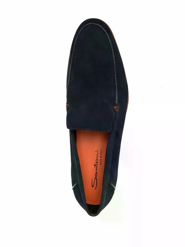 Santoni Slip-on Suede Loafers