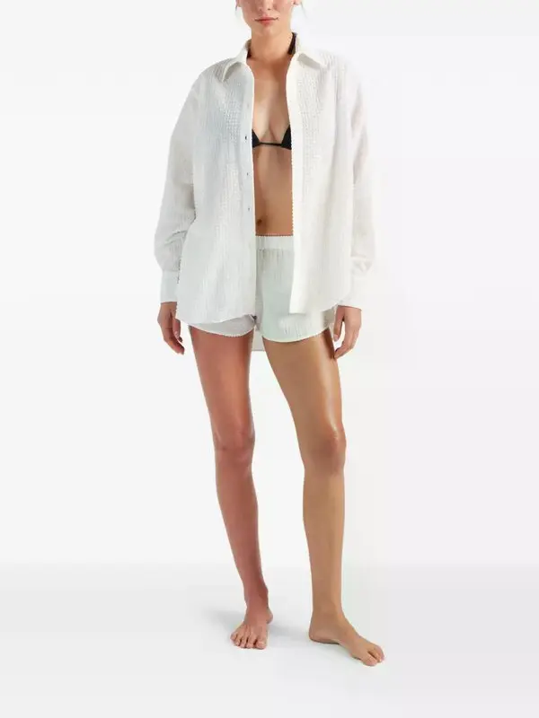Hunza G Seersucker Oversized Shirt - White