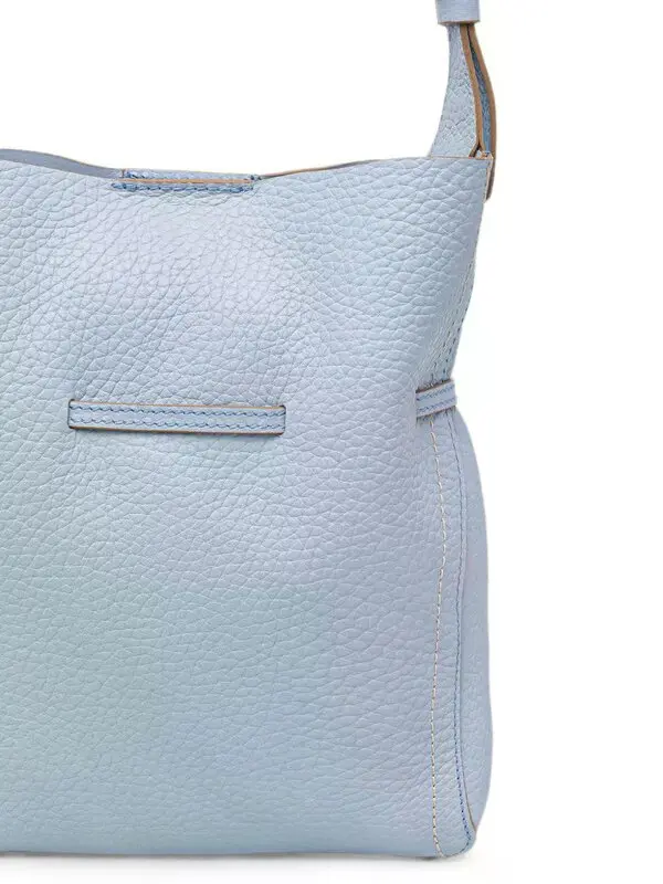 GIANNI CHIARINI Sienna Grained Leather Shoulder Bag - Blue