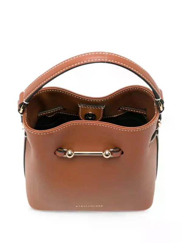 Strathberry Mini Corda Bucket Leather Tote Bag - Brown