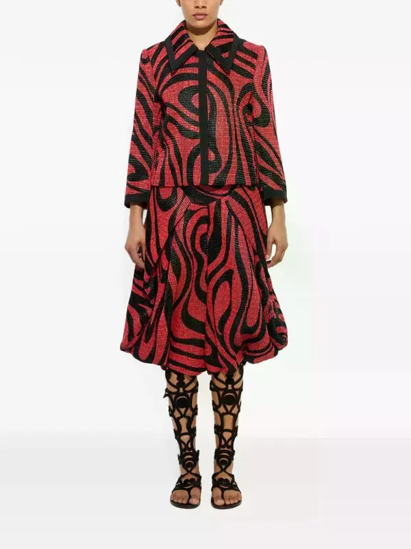 Emilio Pucci Printed Raffia Net Jacket