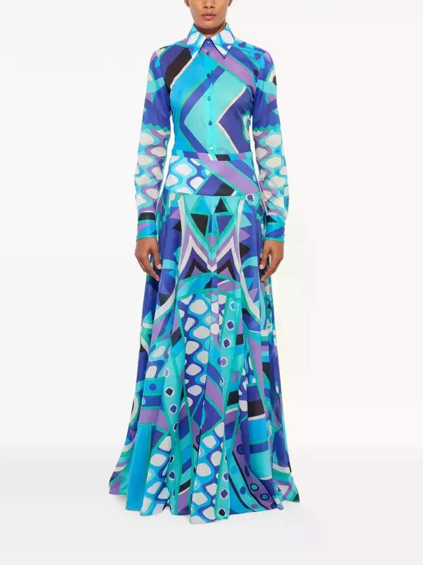 Emilio Pucci Vivara Print Cotton Muslin Shirt