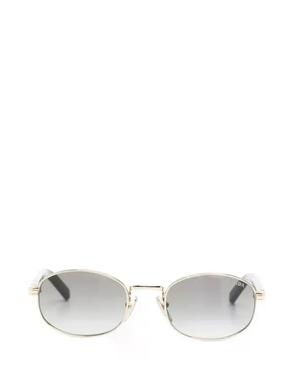 Prada Oval-frame Sunglasses - Gold