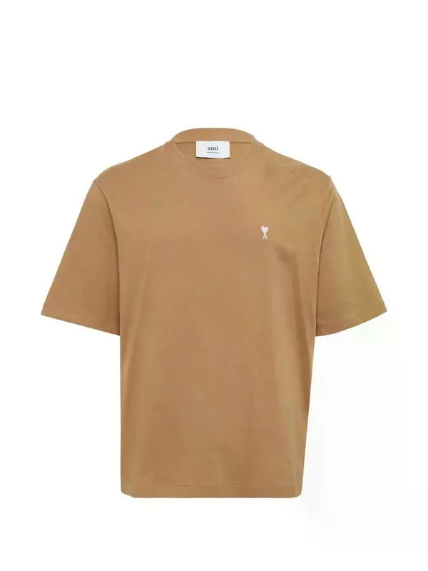AMI Paris De Coeur T-shirt - Brown