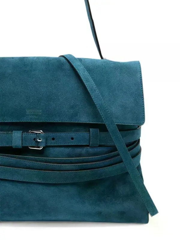 Moschino Suede Tote Bag With Buckle Detail