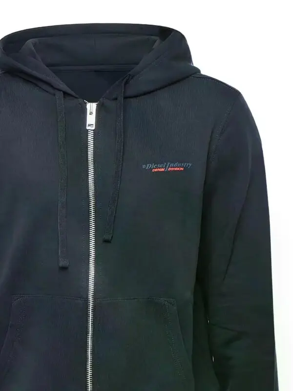 DIESEL® Zip-up Hoodie With Logo Print