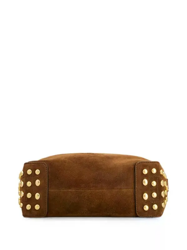 TOD'S Suede Mini Bag With Metal Dots - Brown