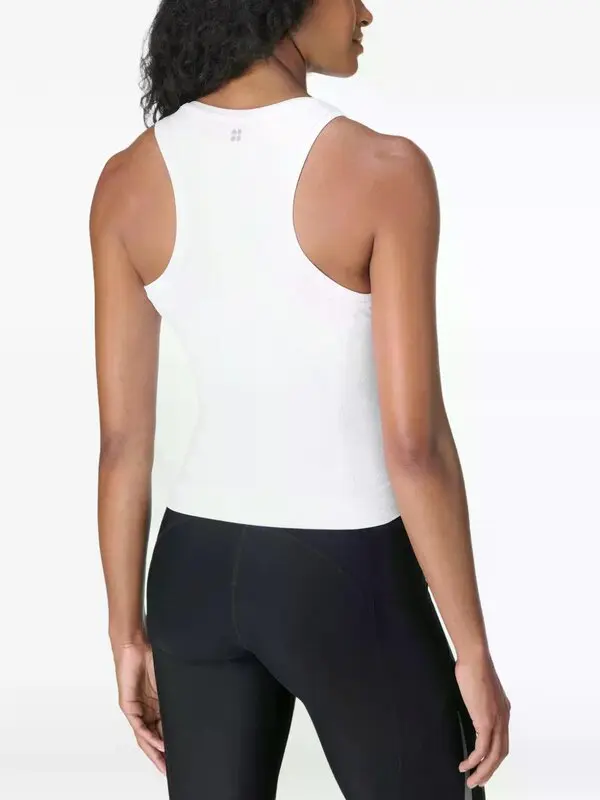 Sweaty Betty Ribbed Knit Racerback Tank Top - White