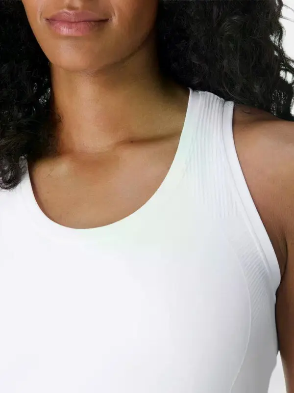 Sweaty Betty Ribbed Knit Racerback Tank Top - White