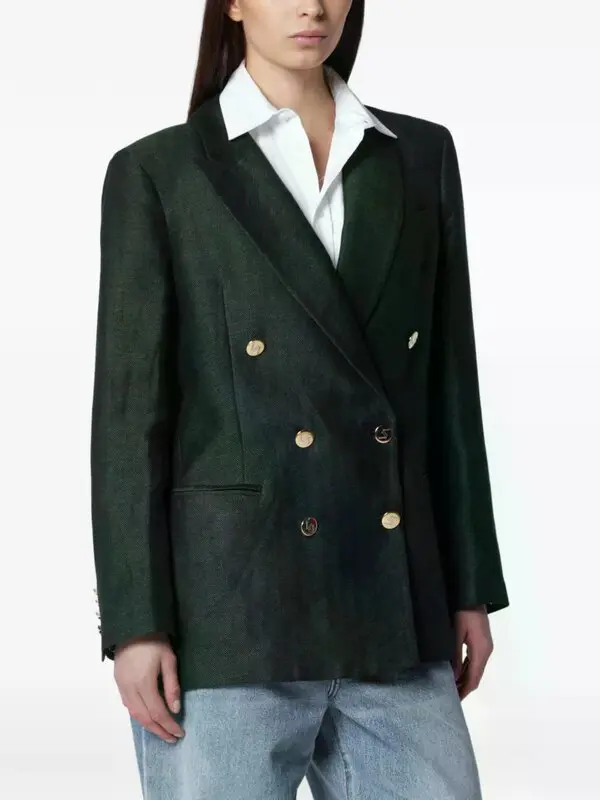VITOVI Herringbone Double-breasted Blazer