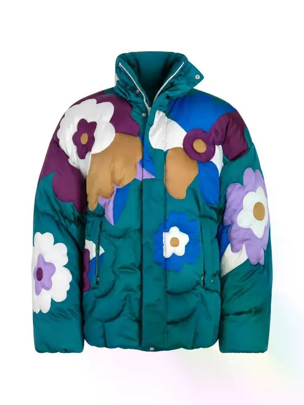 Dolce & Gabbana Floral Appliqué Padded Jacket