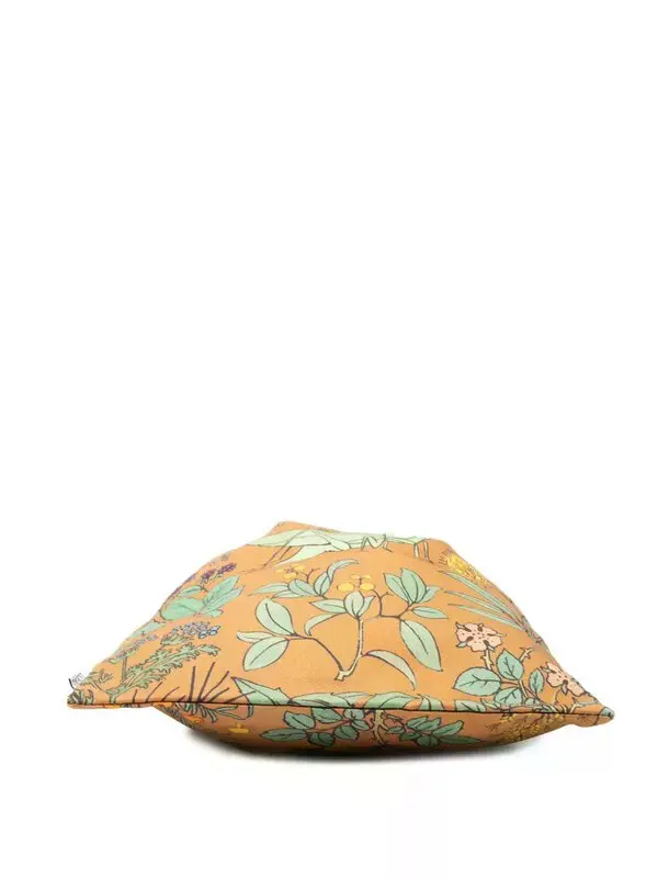 Loewe Canvas Floral Print Drawstring Pouch - Orange