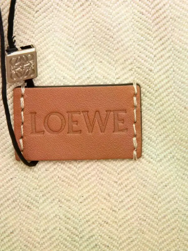 Loewe Canvas Floral Print Drawstring Pouch - Orange