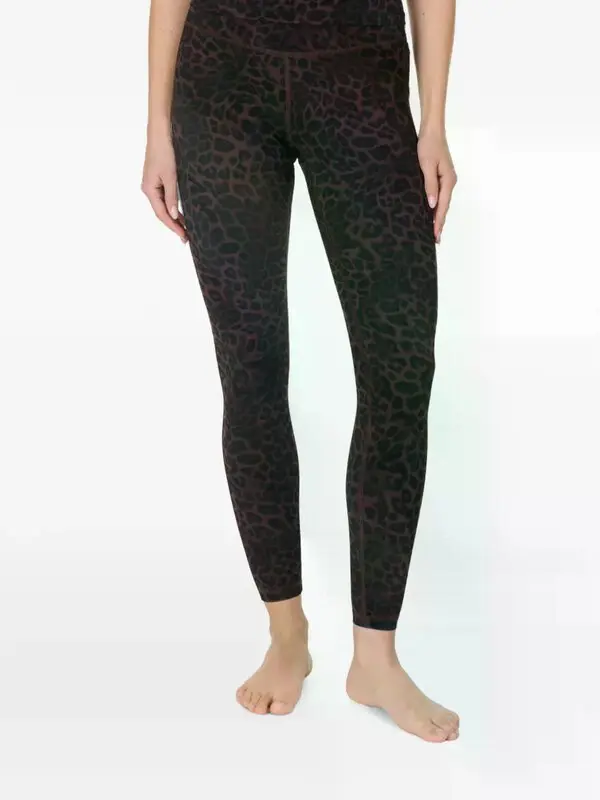 Sweaty Betty Leopard-print High-waisted Leggings - Brown