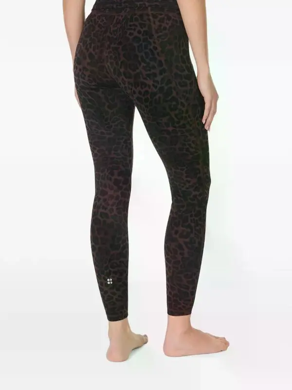 Sweaty Betty Leopard-print High-waisted Leggings - Brown