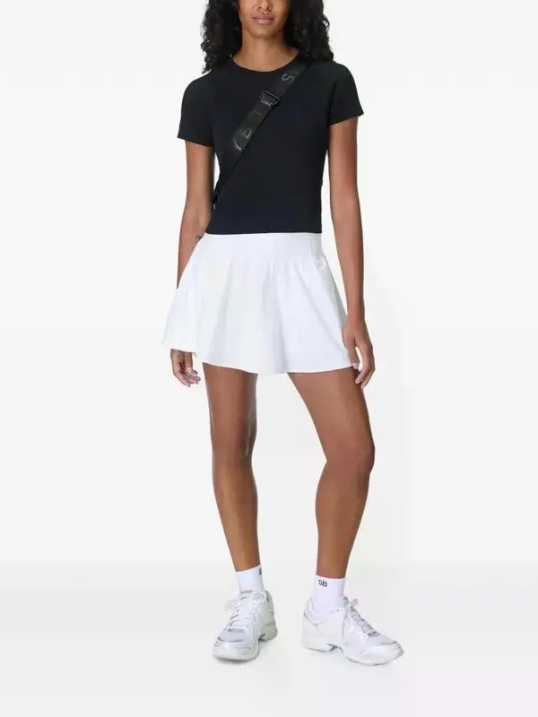 Sweaty Betty Ribbed Knit Round Neck Short Sleeve T-shirt