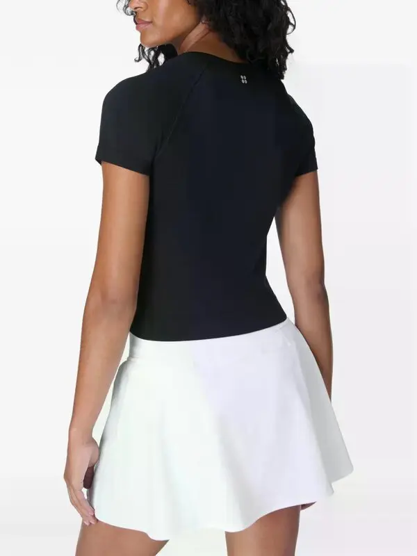 Sweaty Betty Ribbed Knit Round Neck Short Sleeve T-shirt