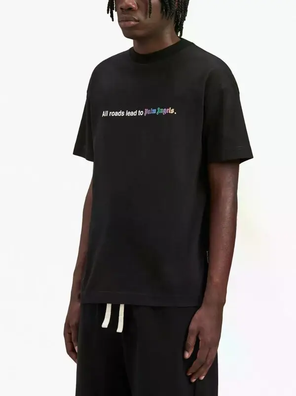 Palm Angels Logo-print Crew-neck T-shirt