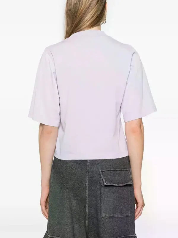 Palm Angels Logo Print Cropped T-shirt
