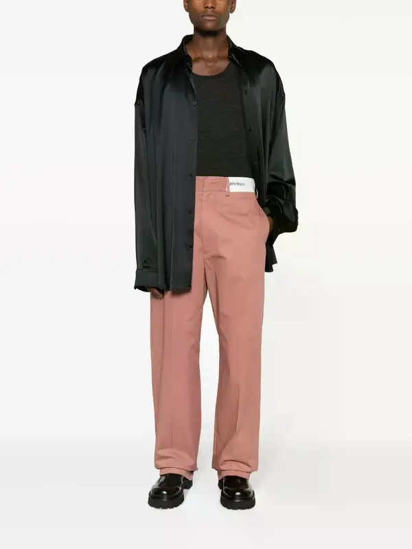 Palm Angels Logo Waist Cotton Trousers