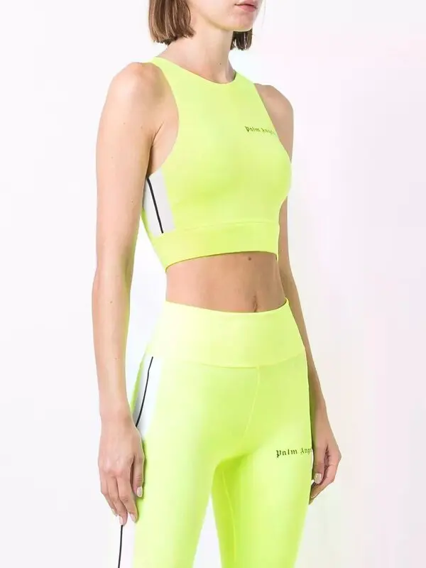 Palm Angels Cropped Logo Tank Top