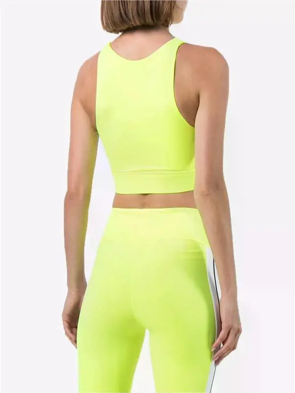 Palm Angels Cropped Logo Tank Top