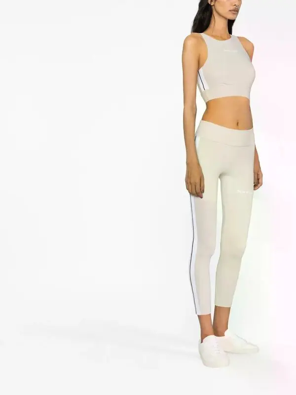 Palm Angels Logo-print Cropped Leggings