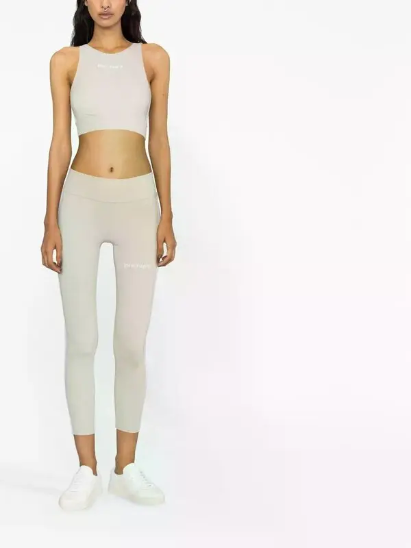 Palm Angels Logo-print Cropped Leggings