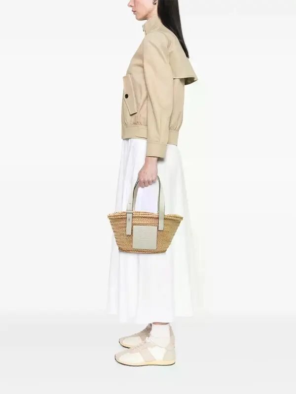 Loewe Raffia Anagram Basket Tote Bag - White