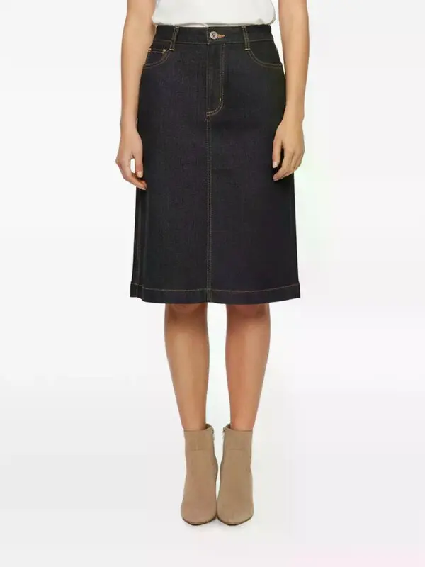 Dolce & Gabbana Logo-patch Skirt - Blue
